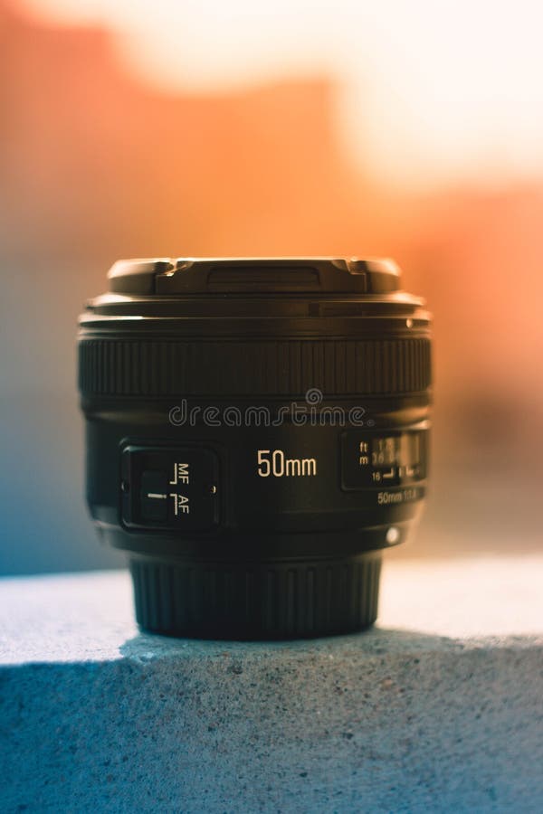 50 Mm Black Dslr Camera Lens Stock Photo - Image of nikon, classic ...