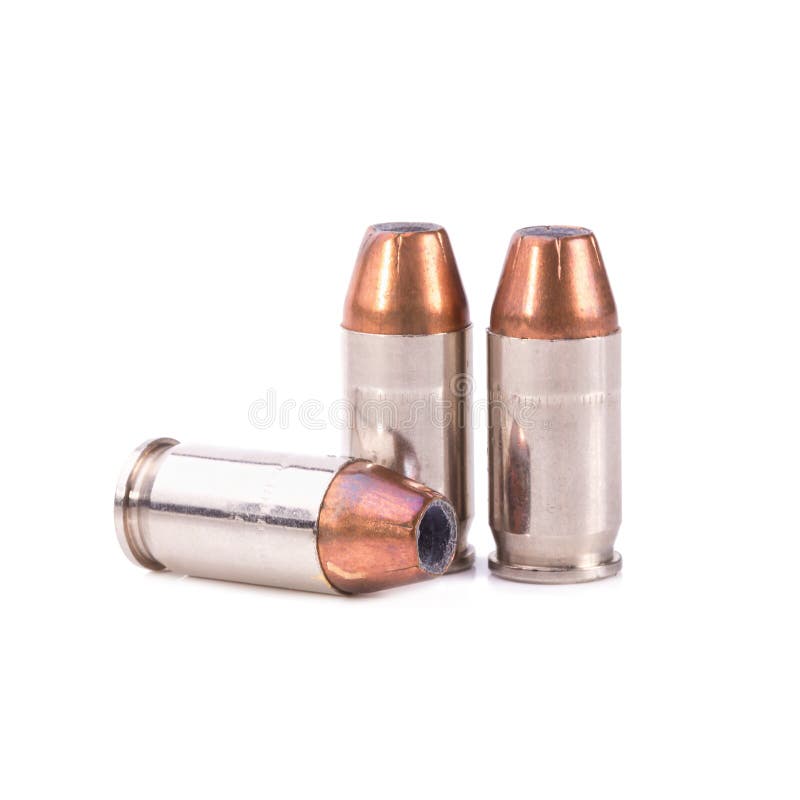 9mm Bullet For A Gun Isolated On White Background Stock Image - Image ...