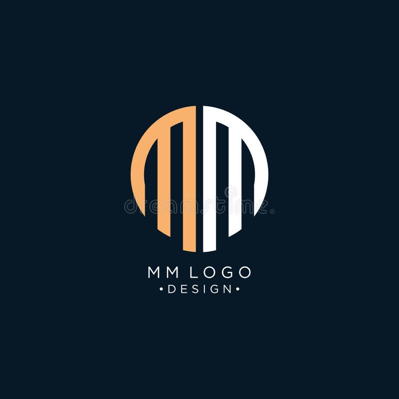 MG Circle Initials Letter Logo Design with Sans Serif Font Vector ...