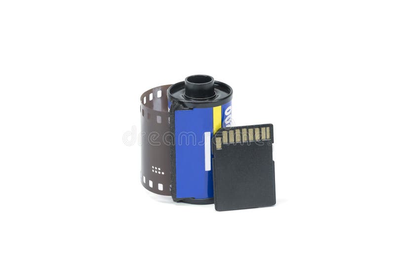35mm Photo Film. Old Photo Film Negative Isolated on White ...