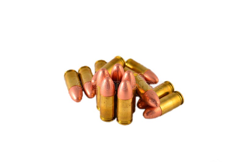 Pistool met munitie stock foto. Image of kanon, half - 28522636