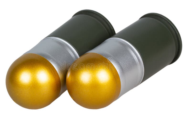 40 Mm Grenades for Automatic Grenade Launcher Stock Photo - Image of ...