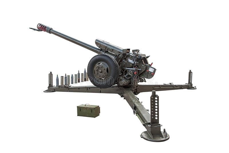 122mm Howitzer Deployed in Combat Position Stock Image - Image of ...