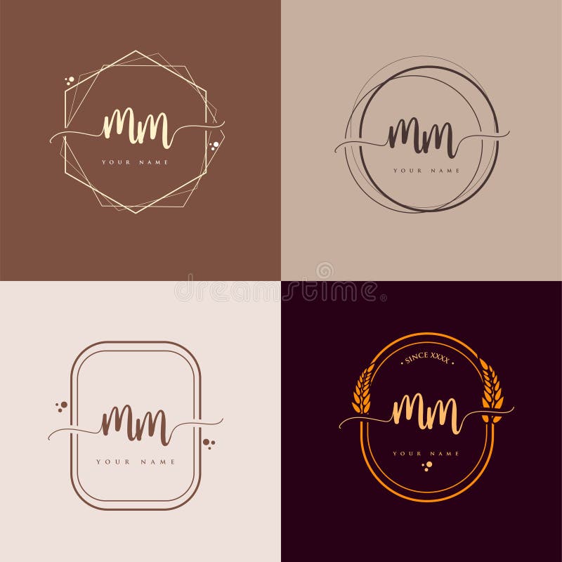 Mm Initial Handwriting Logo Stock Illustrations – 231 Mm Initial ...