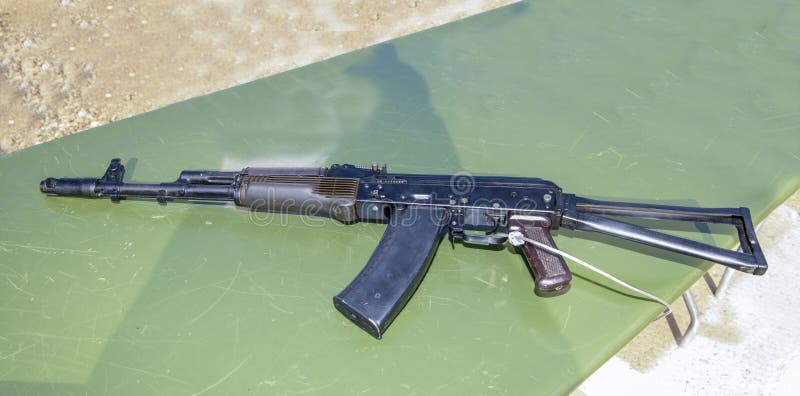 5.45 Mm Kalashnikov Assault Rifle AK-74 Stock Image - Image of machine ...