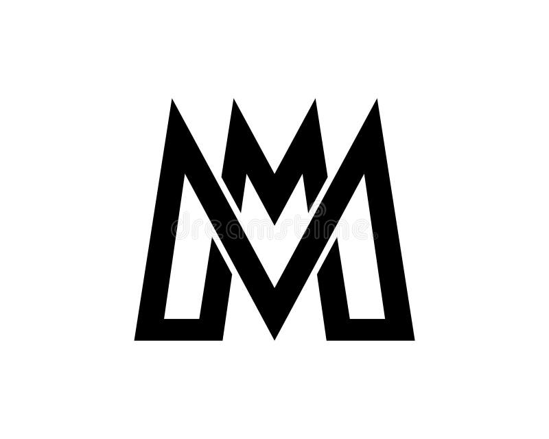 Mm Logo Black 1 Icon Template Stock Vector - Illustration of font ...