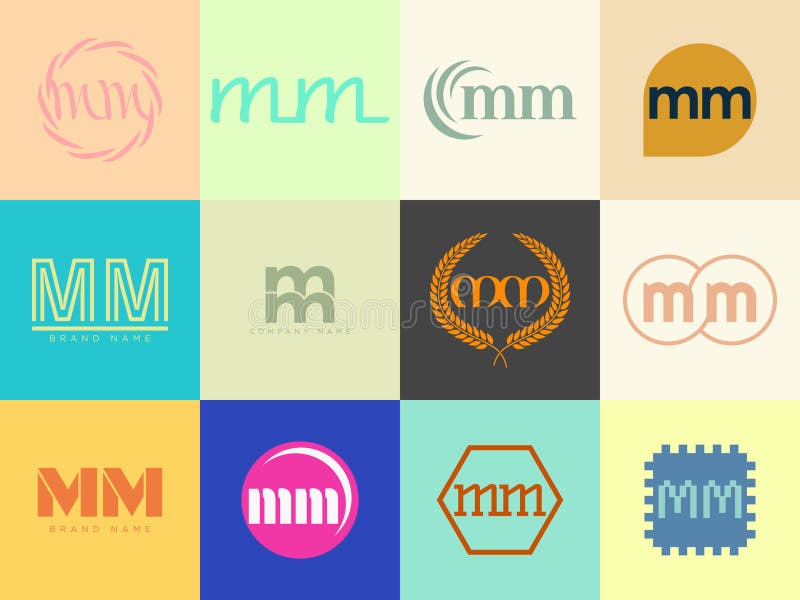 MM Logo Company Template. Letter M and M Logotype Stock Vector ...