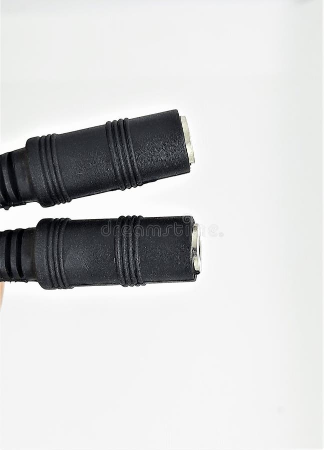 3.5mm Micro Jack and RCA Cable for Audio Data Transmission Stock Image ...