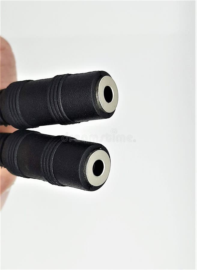 3.5mm Micro Jack and RCA Cable for Audio Data Transmission Stock Image ...