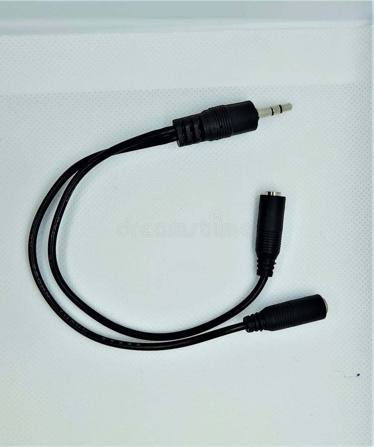 3.5mm Micro Jack and RCA Cable for Audio Data Transmission Stock Image ...