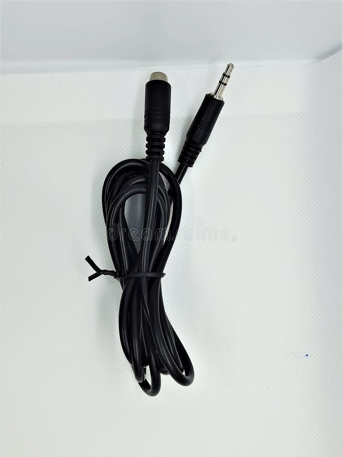 3.5mm Micro Jack and RCA Cable for Audio Data Transmission Stock Image ...