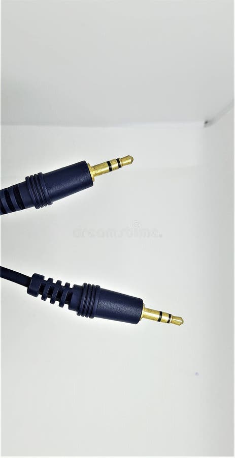 3.5mm Micro Jack and RCA Cable for Audio Data Transmission Stock Image ...
