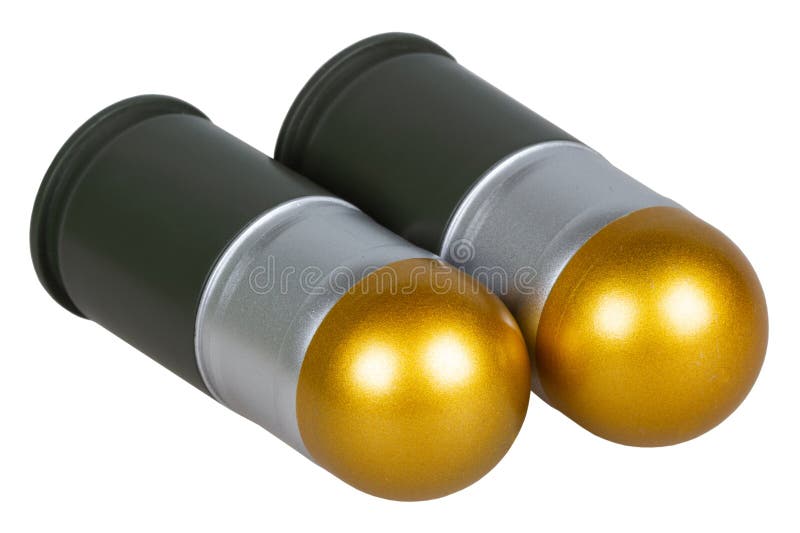 40 Mm Rounds for Automatic Grenade Launcher Stock Image - Image of army ...