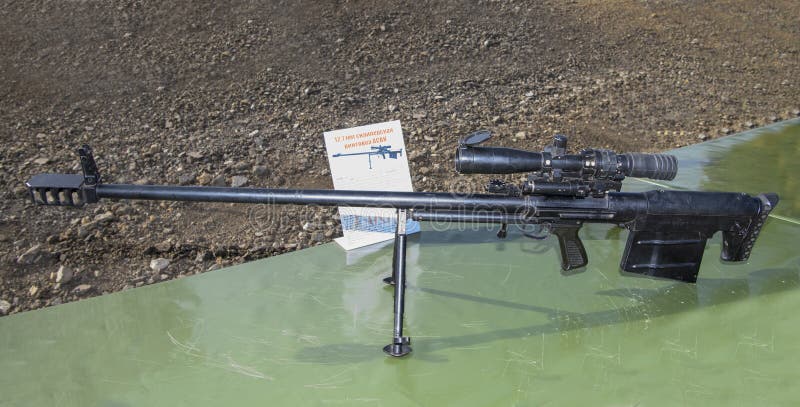 12.7 mm sniper rifle ASVK stock photo. Image of receiver - 197943590