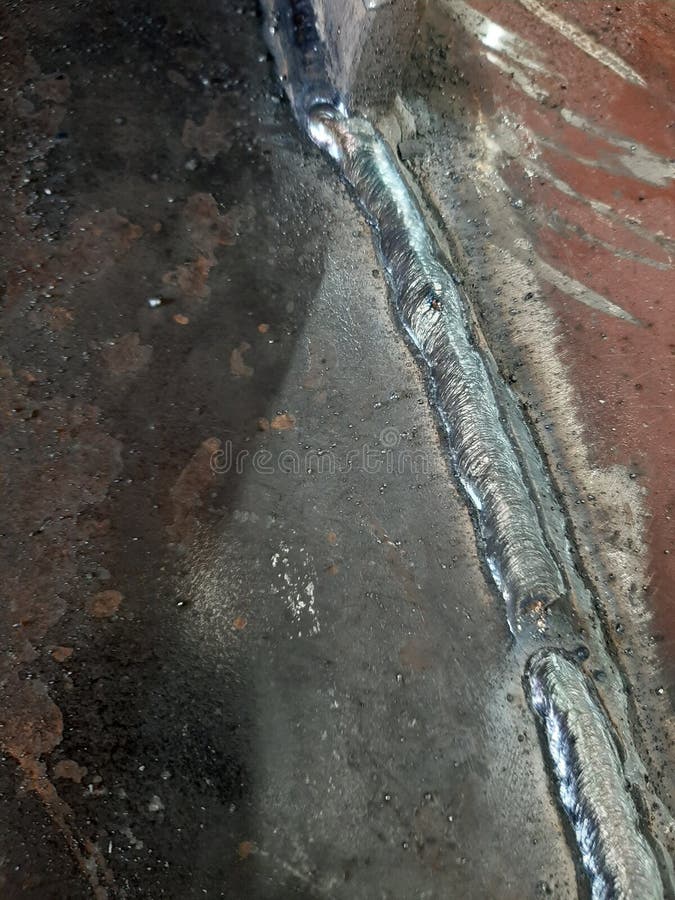 MMA arc Weld stock image. Image of pass, 7018, weld - 186606651