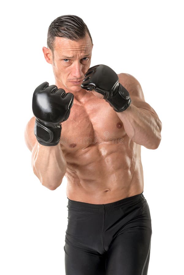 MMA athlete stock photo. Image of male, gloves, mixed - 96555672