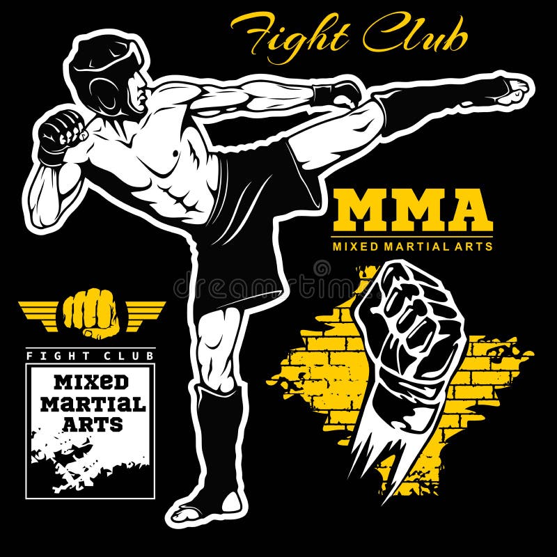 MMA fighter design stock vector. Illustration of awesome - 144939832