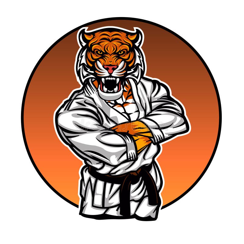 Karate Tiger Clipart Mascot