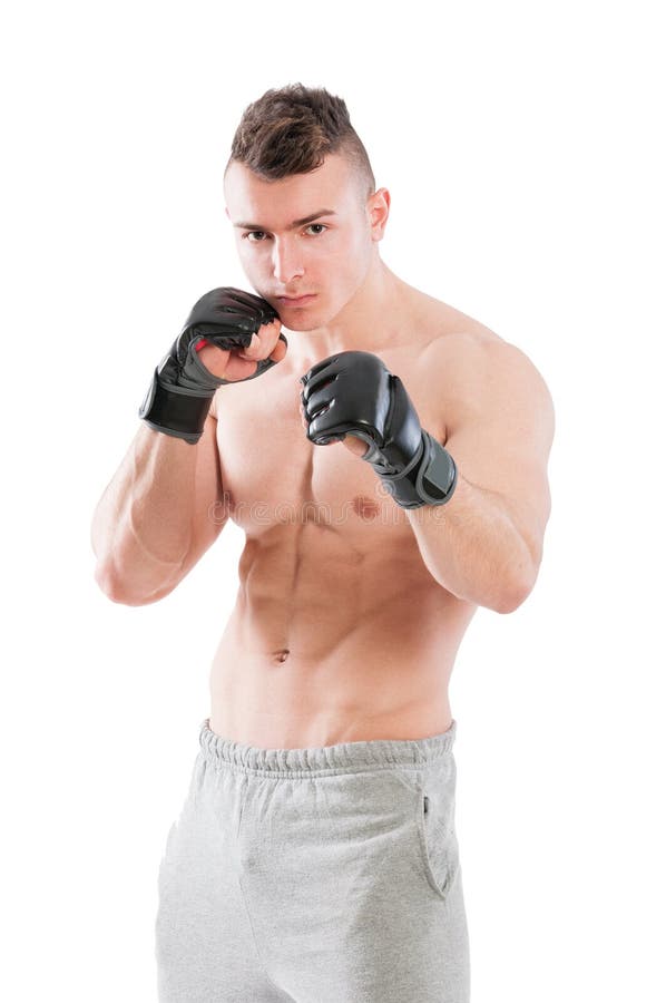 MMA fighter stock image. Image of boxer, muscular, caucasian - 9909213