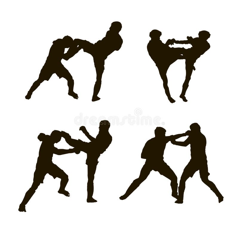 MMA fighters vector stock vector. Illustration of fight - 193334335