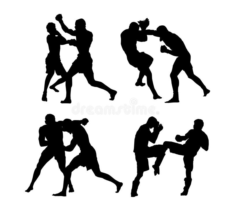MMA fighters vector stock vector. Illustration of fight - 193334335