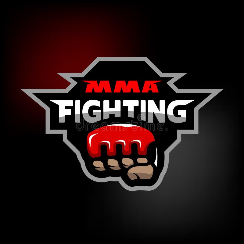 MMA fighting logo. stock vector. Illustration of knock - 91200806