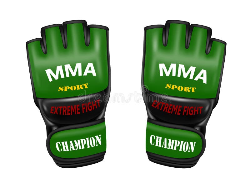 Mixed Martial Arts Gloves in Vector.MMA Gloves in Vector. Stock Vector ...