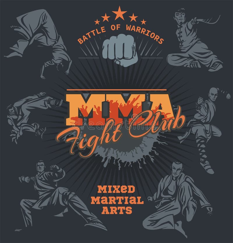 MMA Labels - Vector Mixed Martial Arts Design. Stock Vector ...