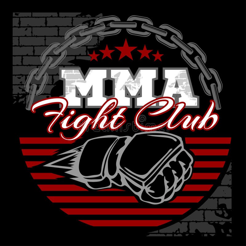 MMA Mixed Martial Arts Emblem Badges Stock Vector - Image: 61892427