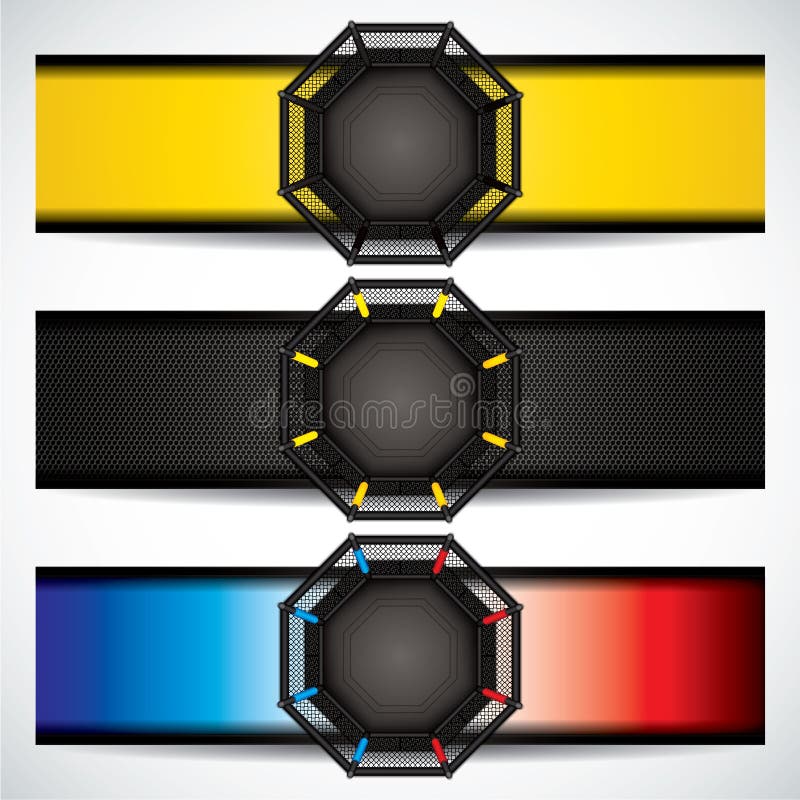 MMA octagon cage stock vector. Illustration of symbol - 121694877