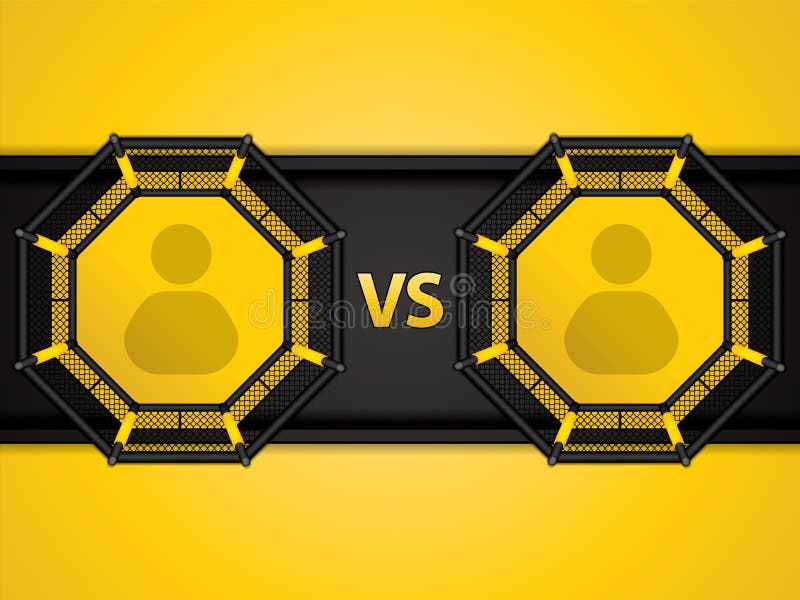 MMA octagon cage stock vector. Illustration of black - 138289345