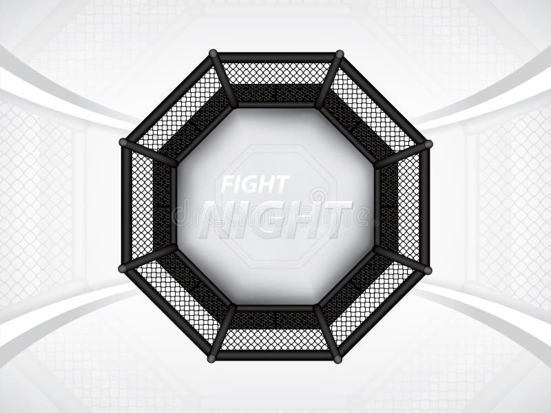 MMA octagon cage stock vector. Illustration of symbol - 121694877