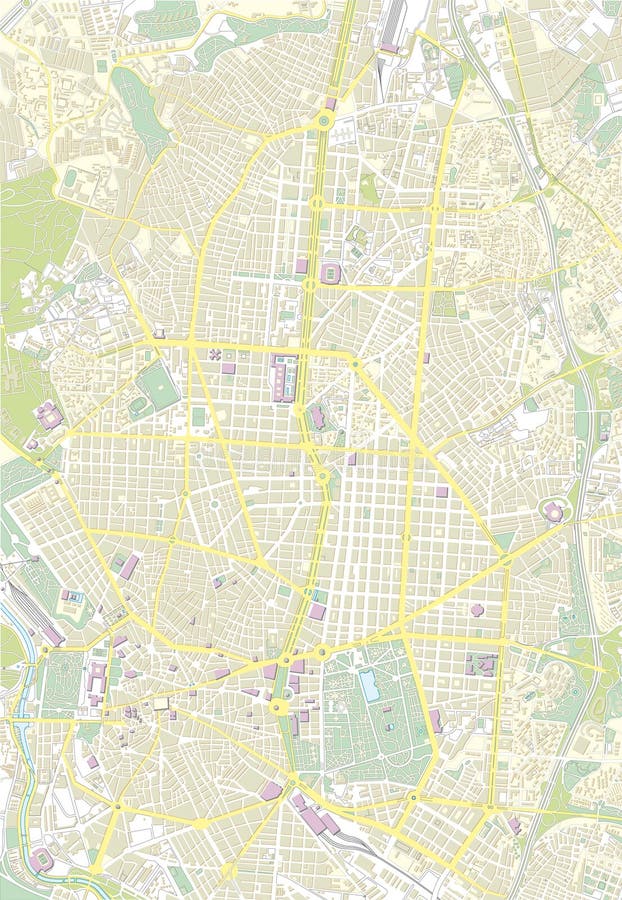 MMadrid color map stock vector. Illustration of highway - 63385529