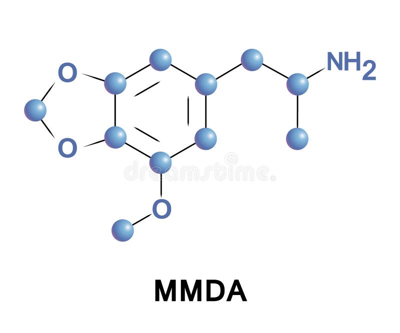 MMDA is a Psychedelic and Entactogen Drug Stock Vector - Illustration ...