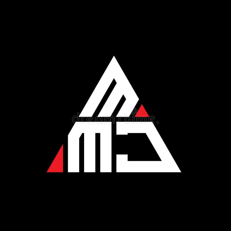 MMJ Triangle Letter Logo Design with Triangle Shape. MMJ Triangle Logo ...