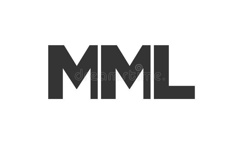 MML Logo Design Template with Strong and Modern Bold Text. Initial ...