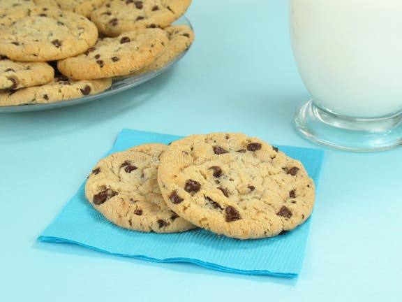 Mmm... Cookies stock image. Image of napkin, bakery, cyan - 4932961