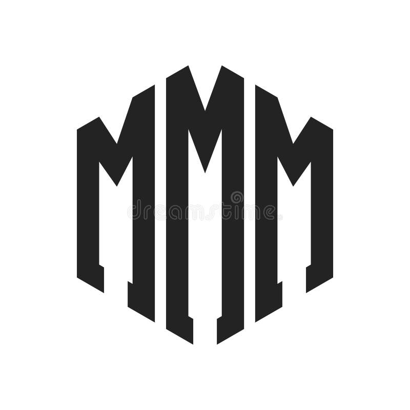MMM Logo Design. Initial Letter MMM Monogram Logo Using Hexagon Shape ...