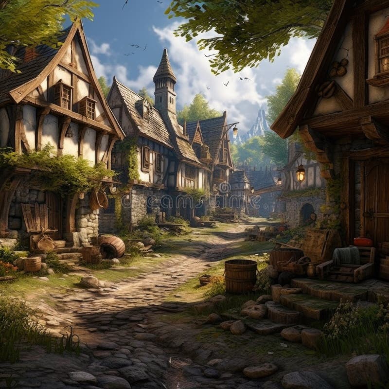 MMORPG Game Art Environment Stock Illustration - Illustration of ...