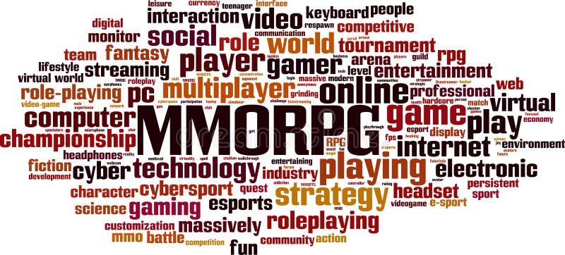 MMORPG word cloud stock vector. Illustration of roleplaying - 272152495