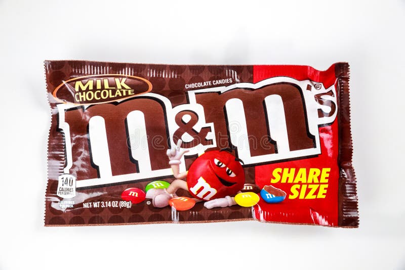 MMs Colored Milk Chocolate Candy Share Size. Editorial Stock Image ...