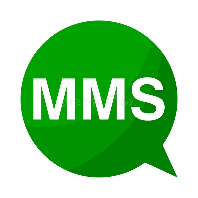 Mms, Green Speech Bubble stock vector. Illustration of screen - 93859249