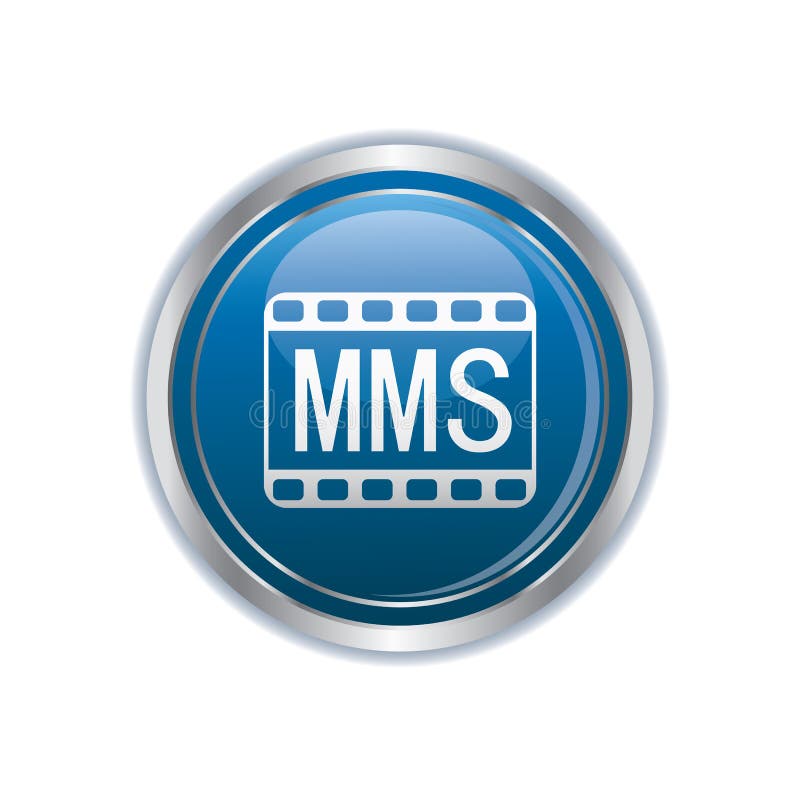 MMS icon on the button stock vector. Illustration of connection - 105041125