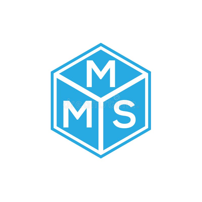 MMS Letter Logo Design on Black Background. MMS Creative Initials ...