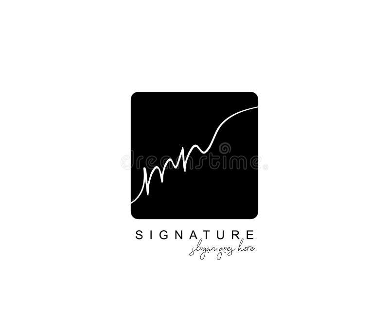 Initial MN Signature Logo Template Vector Stock Vector - Illustration ...