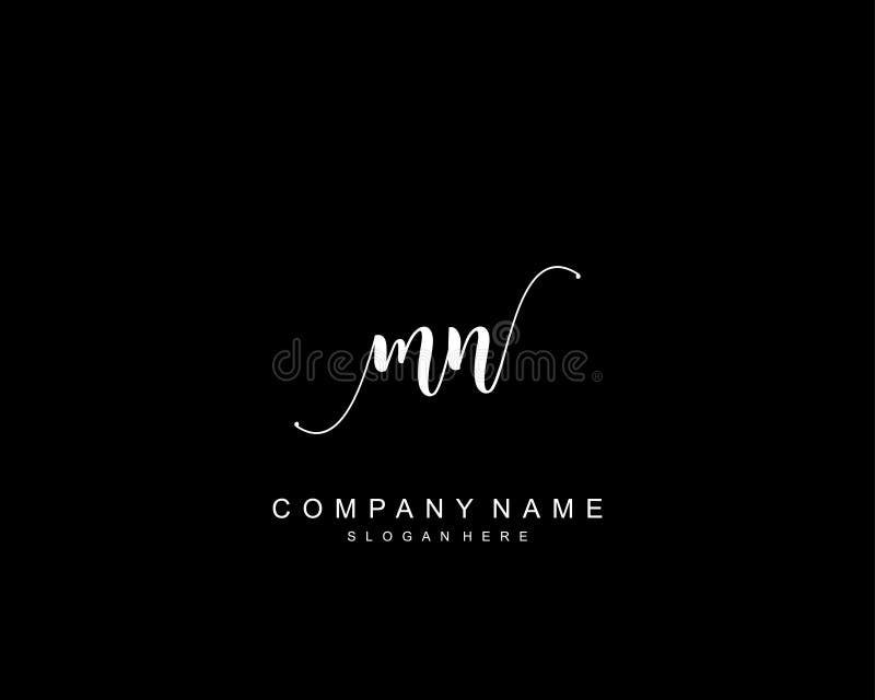 Initial MN Signature Logo Template Vector Stock Vector - Illustration ...