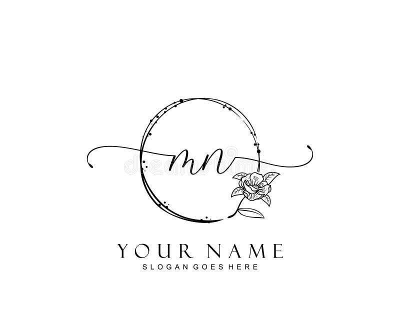 Initial MN Signature Logo Template Vector Stock Vector - Illustration ...