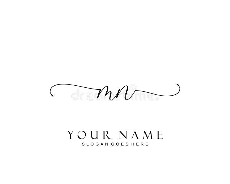 Initial MN Signature Logo Template Vector Stock Vector - Illustration ...