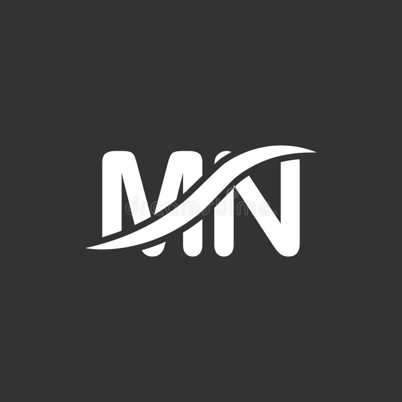 MN logo design. stock illustration. Illustration of circle - 364520263
