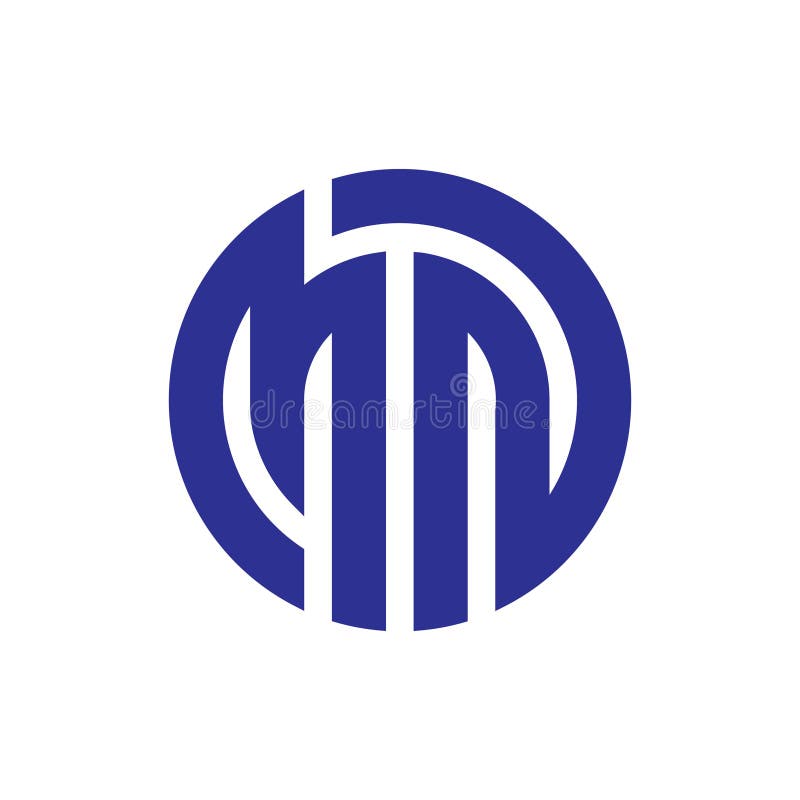 MN Initials Logo Vector Template Stock Illustration - Illustration of ...